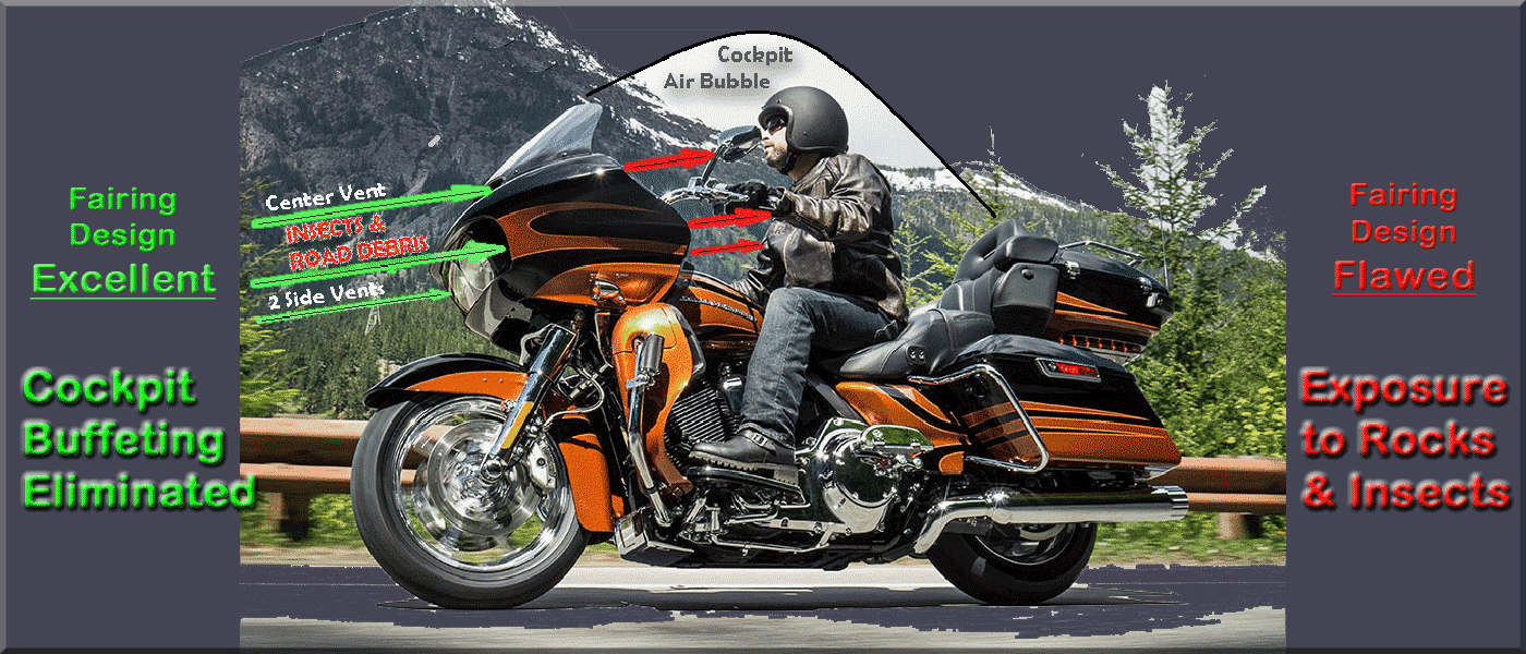 ROAD GLIDE Vent Screens - HARLEY Motorcycle Fairing Screens Protect